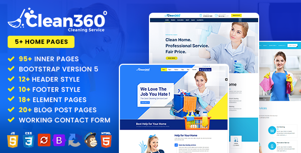 Clean360° - Cleaning Servces Template
